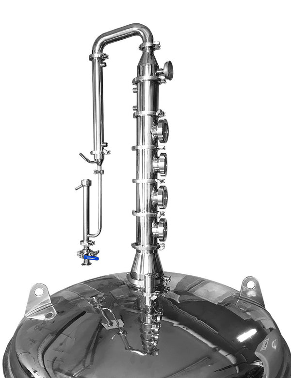 Four Sight Glass Reflux Distillation Column